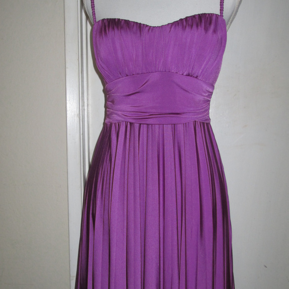 Miss Bisou | Dresses | Deep Lavender Miss Bisou Pleated Cocktail Dress ...